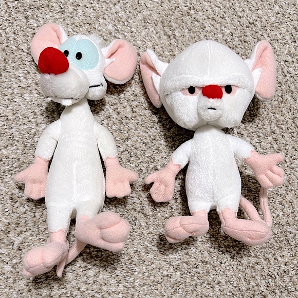 Warner Bros. | Toys | Vintage Animaniacs Pinky And The Brain Stuffed ...